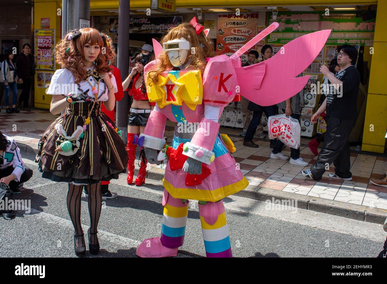 Osaka, Japan - March 18, 2018: Nipponbashi Street Festa, colorful ...