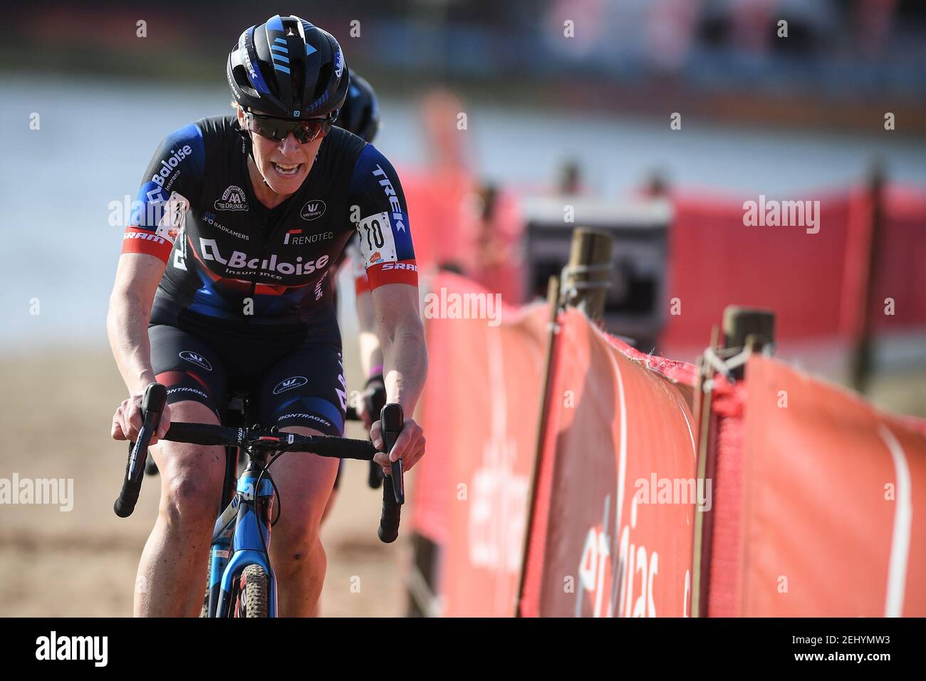 Belgian Ellen Van Loy pictured in action during the women's race in the ...