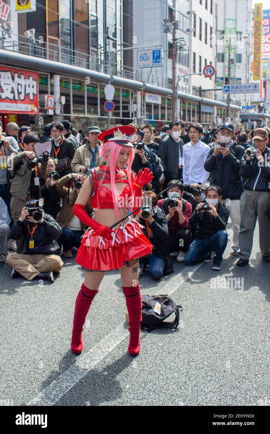 Osaka, Japan - March 18, 2018: Nipponbashi Street Festa, colorful ...