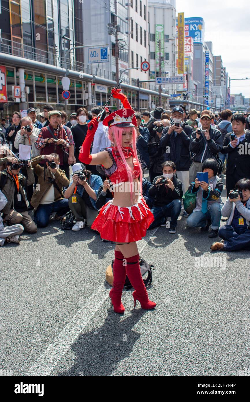 Osaka, Japan - March 18, 2018: Nipponbashi Street Festa, colorful ...