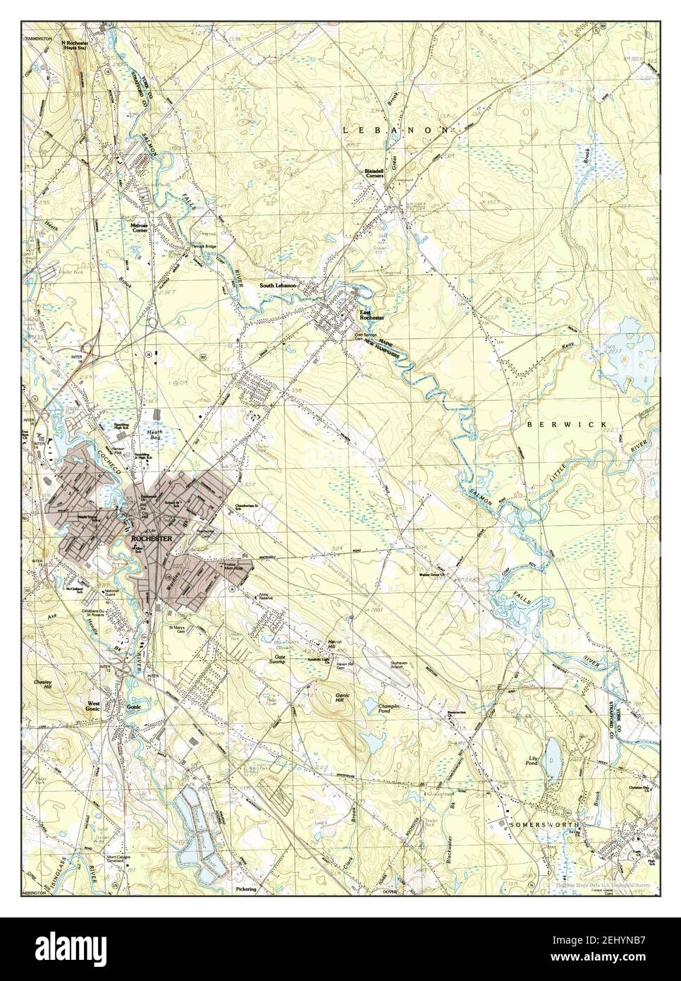 Rochester, New Hampshire, map 1983, 1:24000, United States of America ...