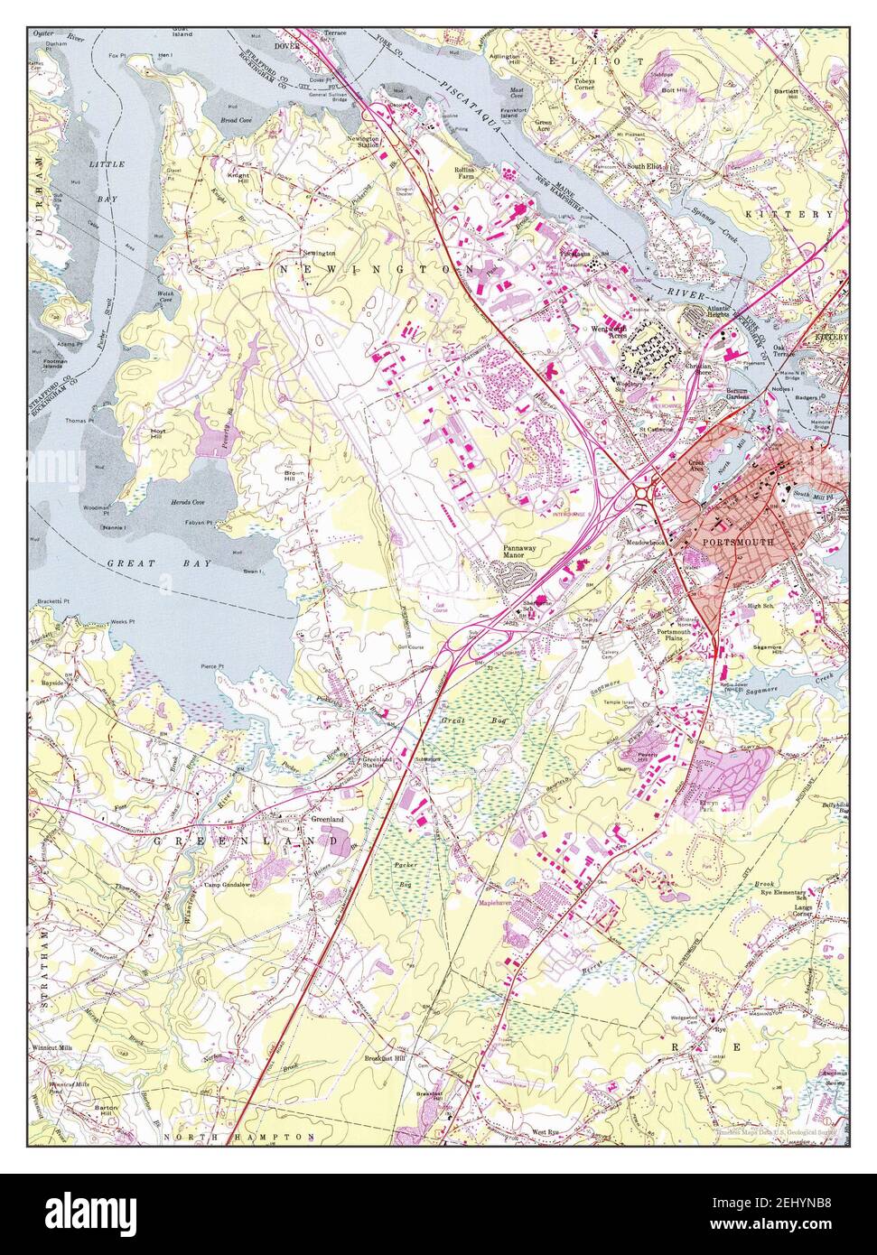 Portsmouth, New Hampshire, map 1956, 1:24000, United States of America ...