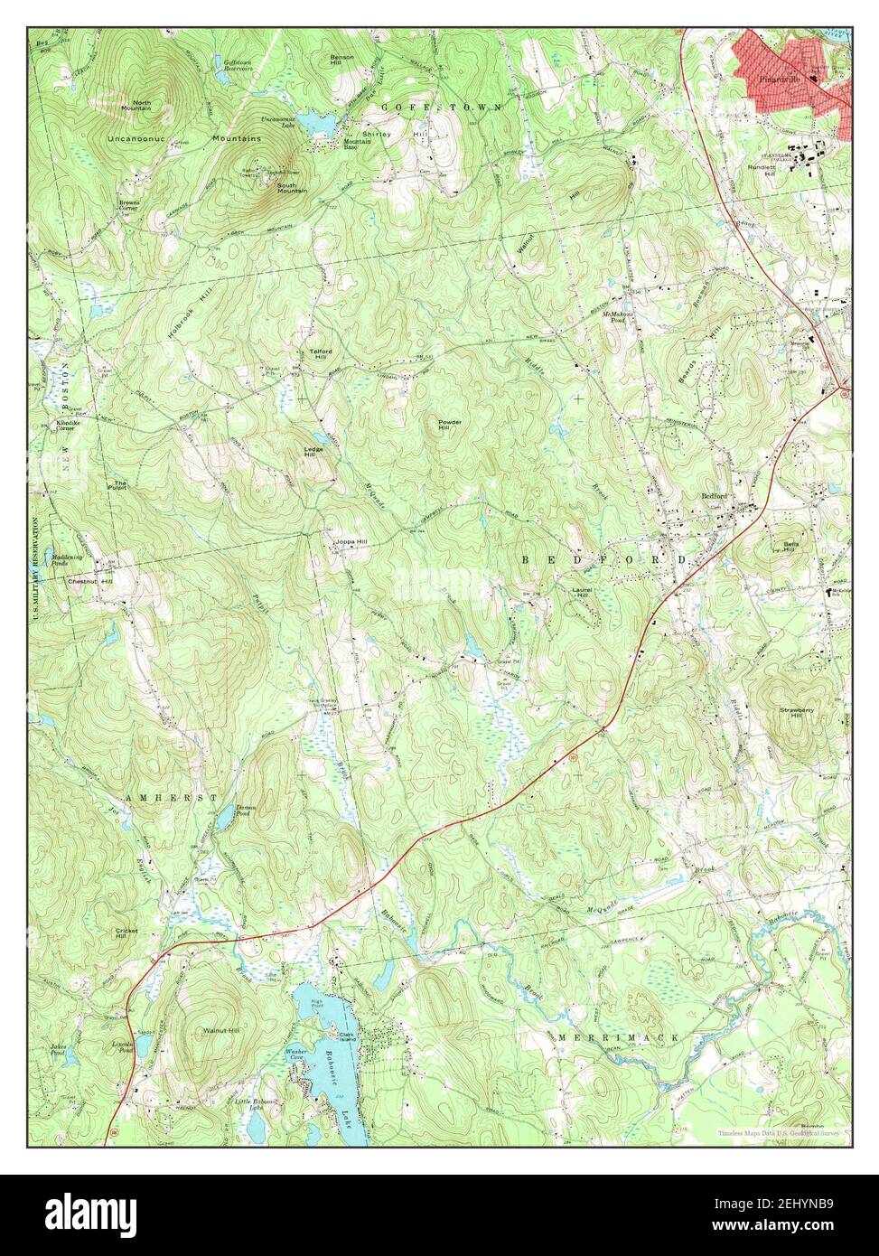 Pinardville, New Hampshire, map 1968, 1:24000, United States of America ...