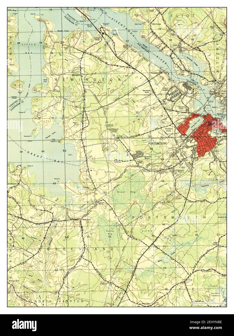 Portsmouth new hampshire map hi-res stock photography and images - Alamy