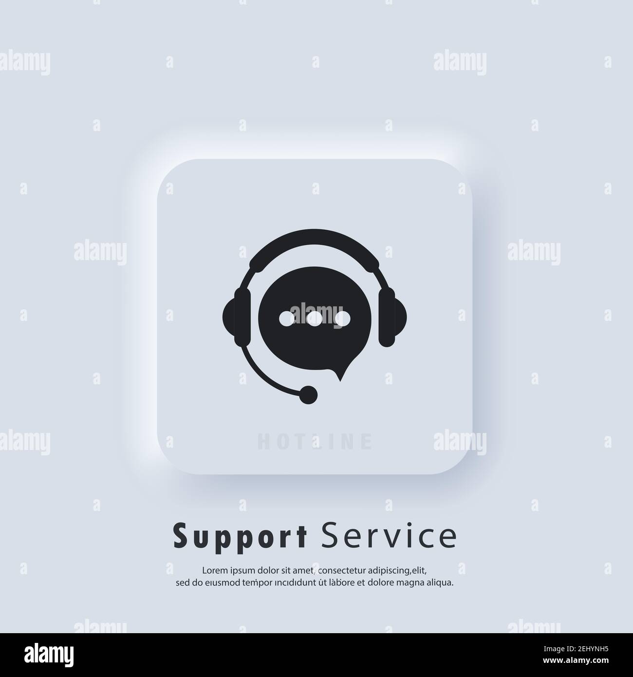 Support service icon. Tech support icon. Call center service. Support ...