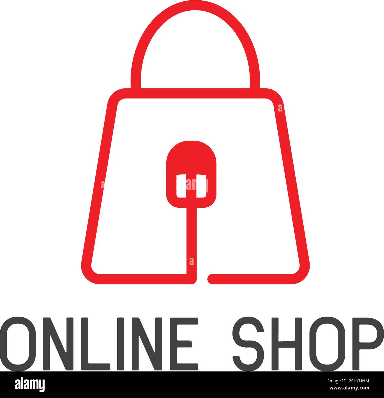 online shopping logo on white background. vector illustration Stock ...