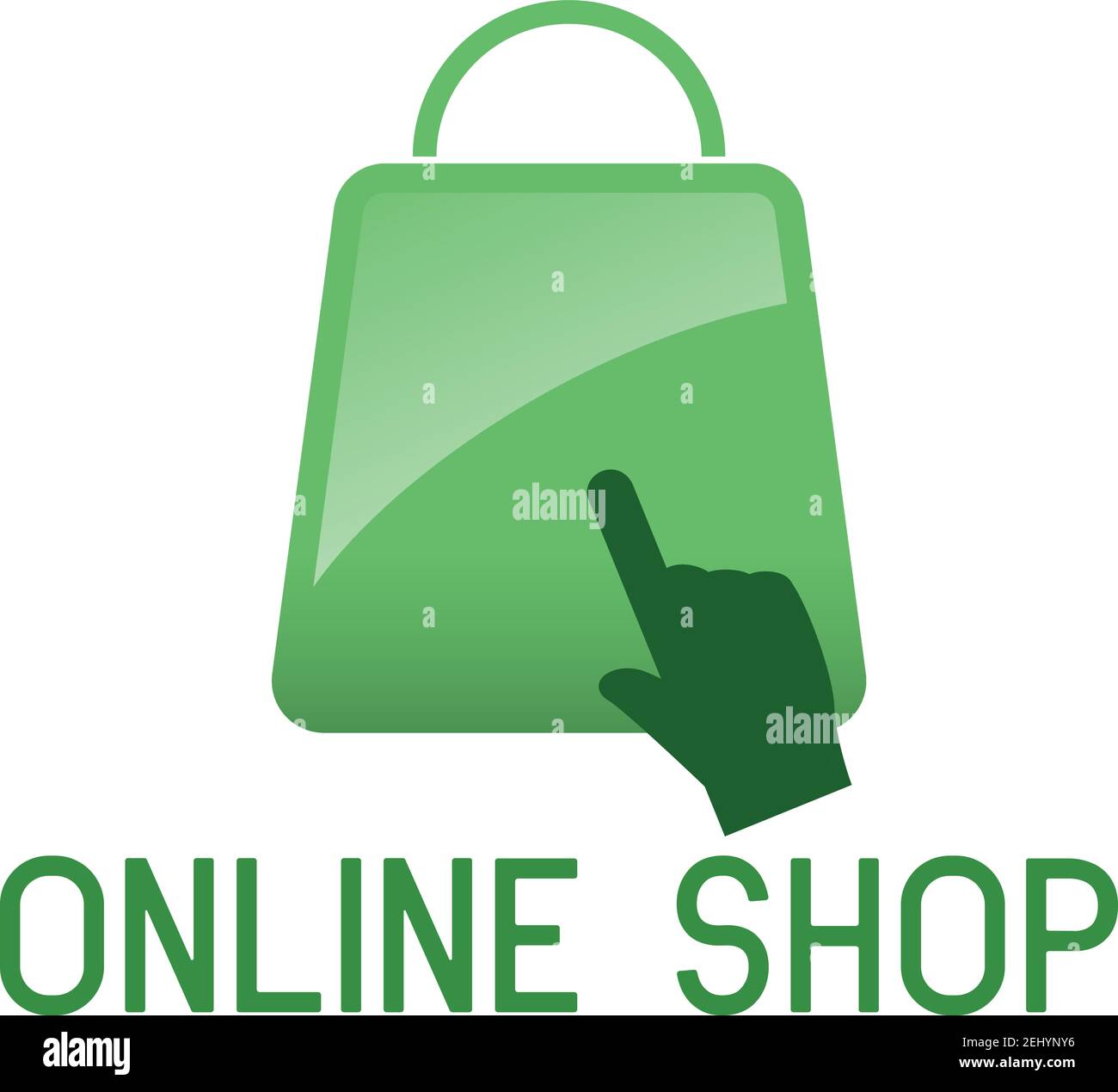 online shopping logo on white background. vector illustration Stock ...