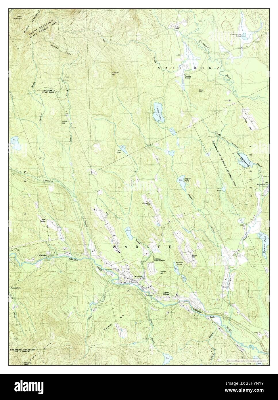 Warner, New Hampshire, map 1987, 1:24000, United States of America by ...