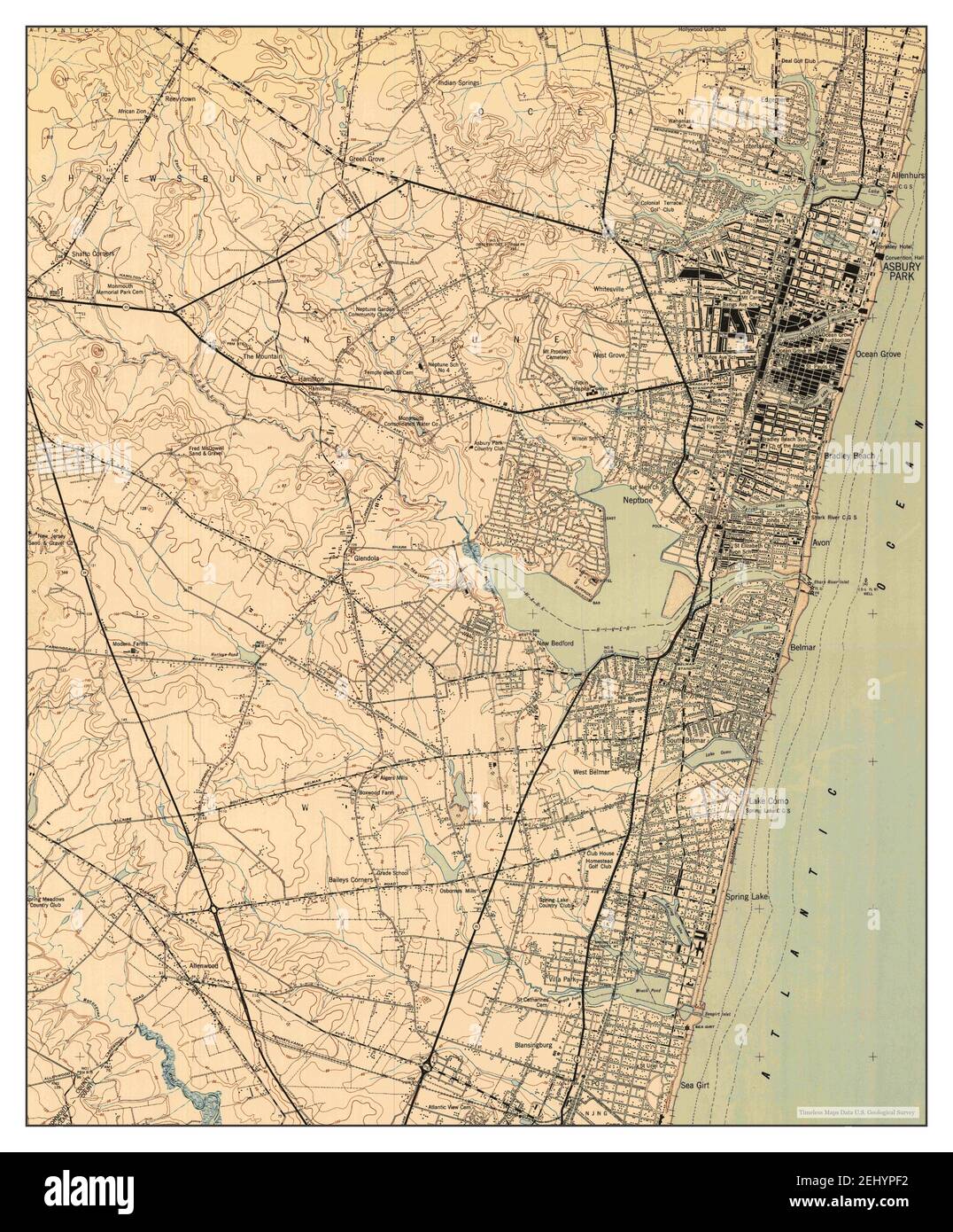 Asbury park map hi-res stock photography and images - Alamy