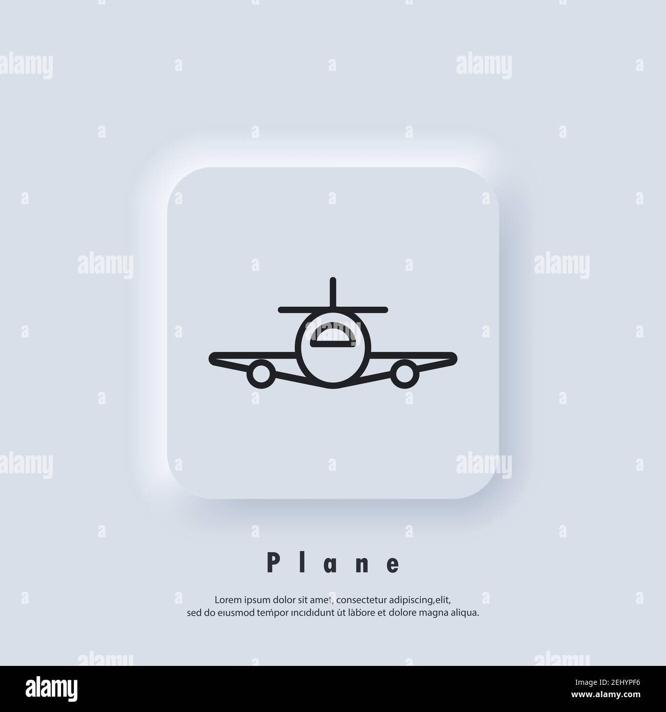 Airplane, plane icon. Travel agency badge logo. Airplane icons. Vector ...
