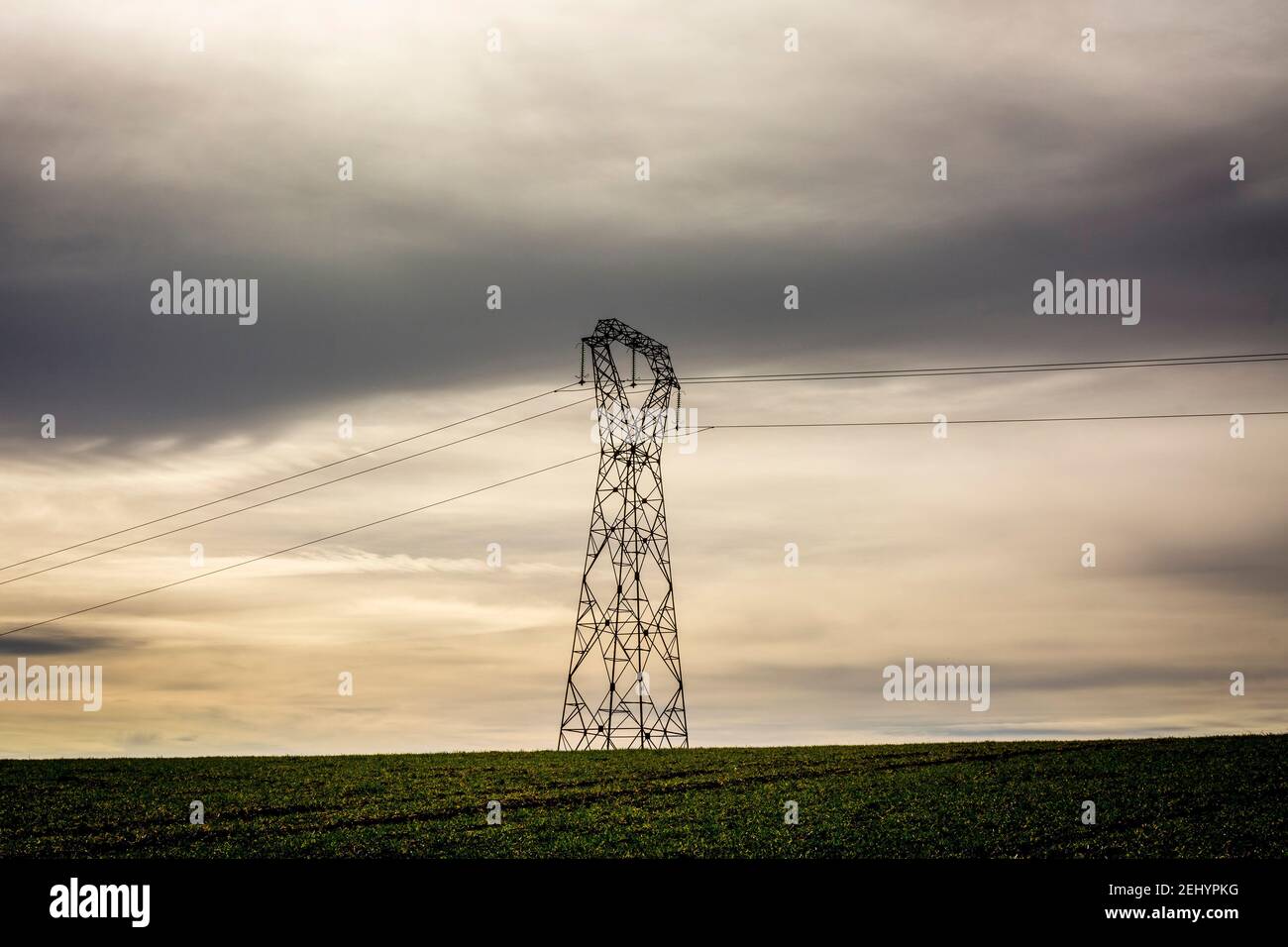 High tension electric pole hi-res stock photography and images - Alamy