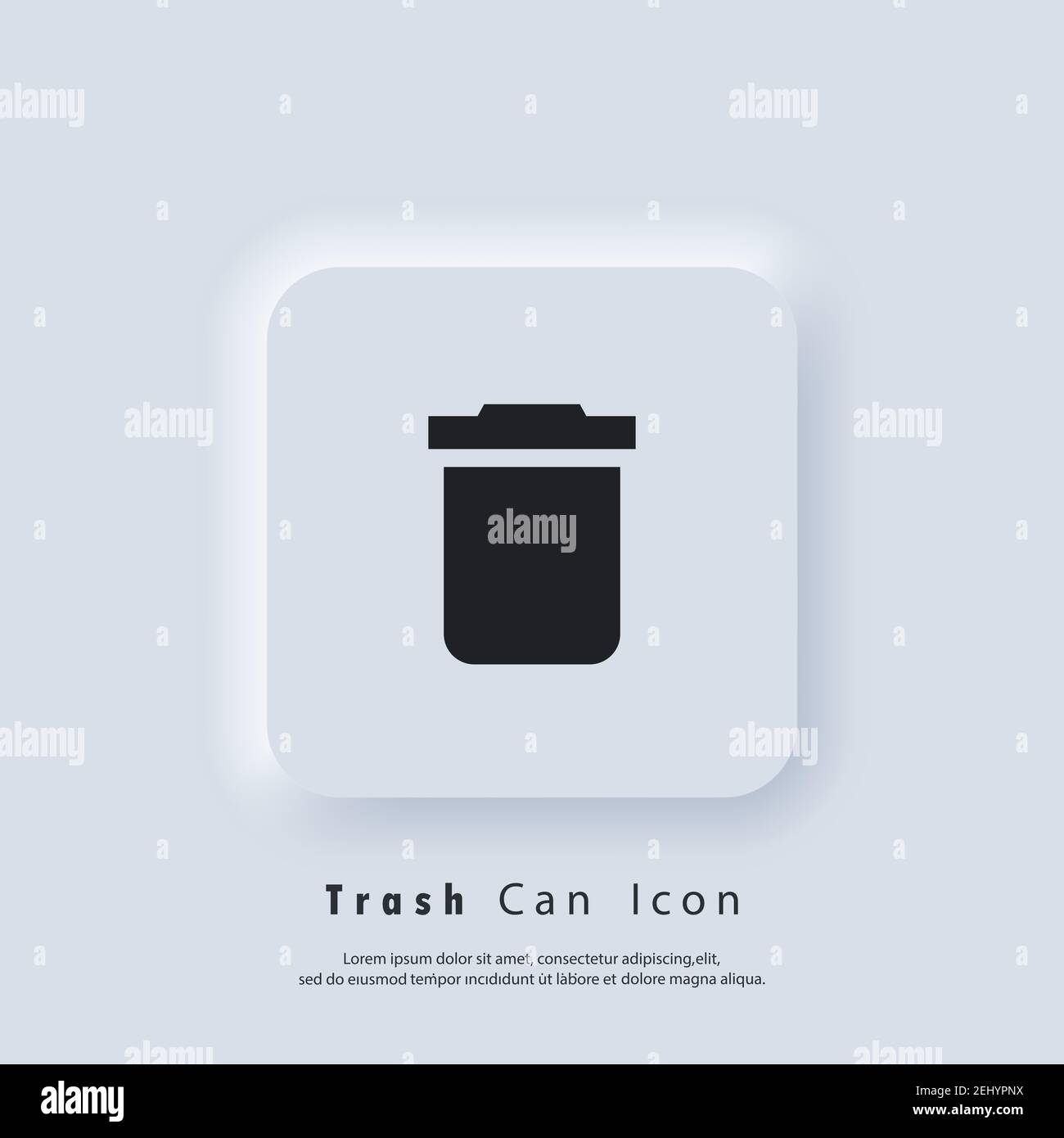 Trash can icon. Delete button. Rubbish basket. Vector EPS 10. UI icon ...