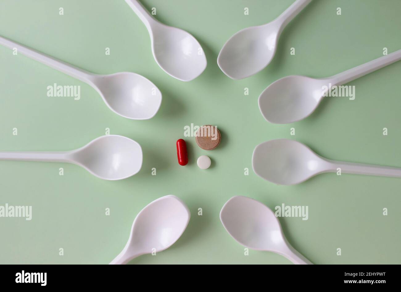 Spoon With Colored Tablets High Resolution Stock Photography and Images ...