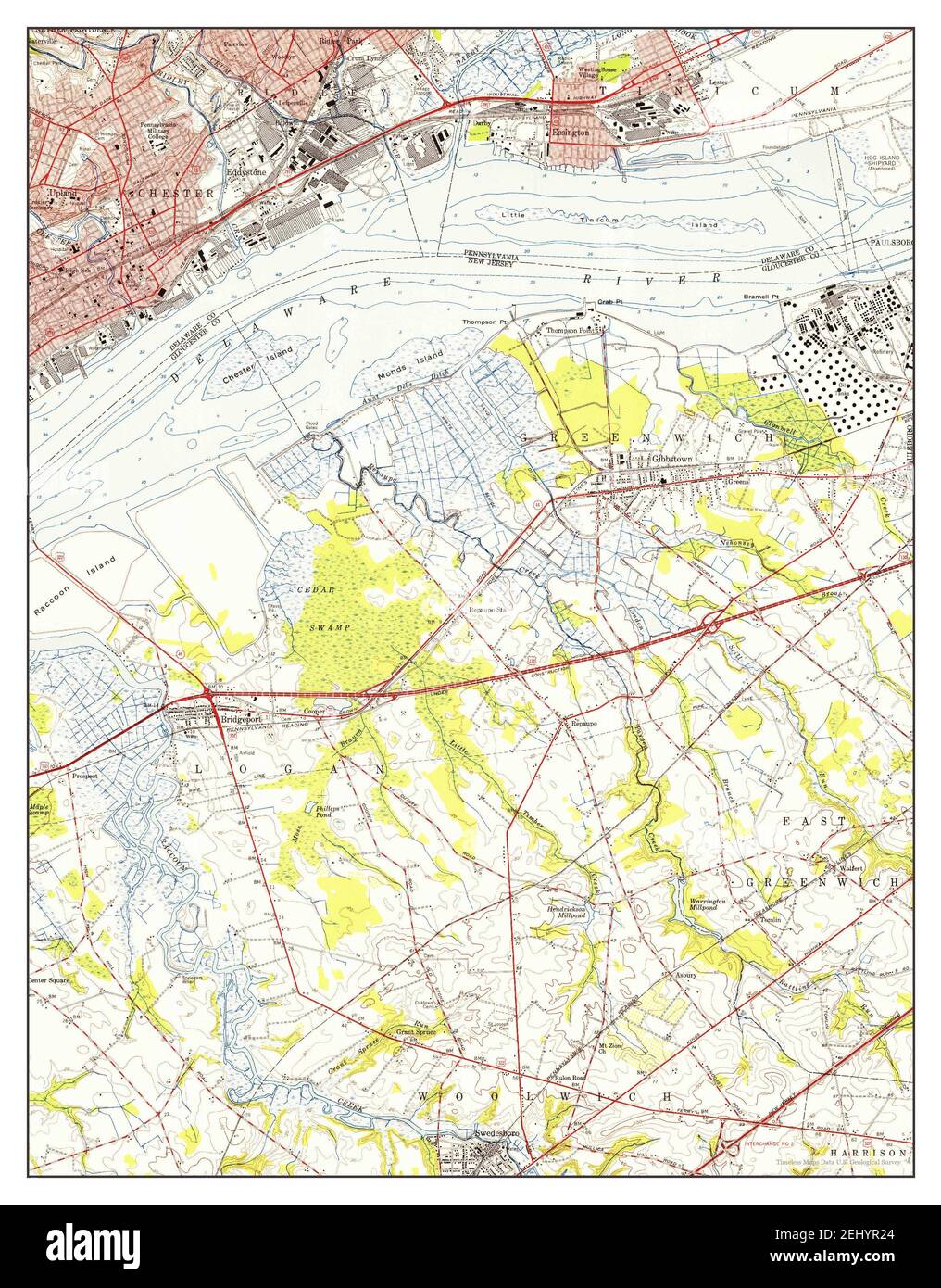 Map Of Bridgeport New Jersey Cut Out Stock Images & Pictures - Alamy