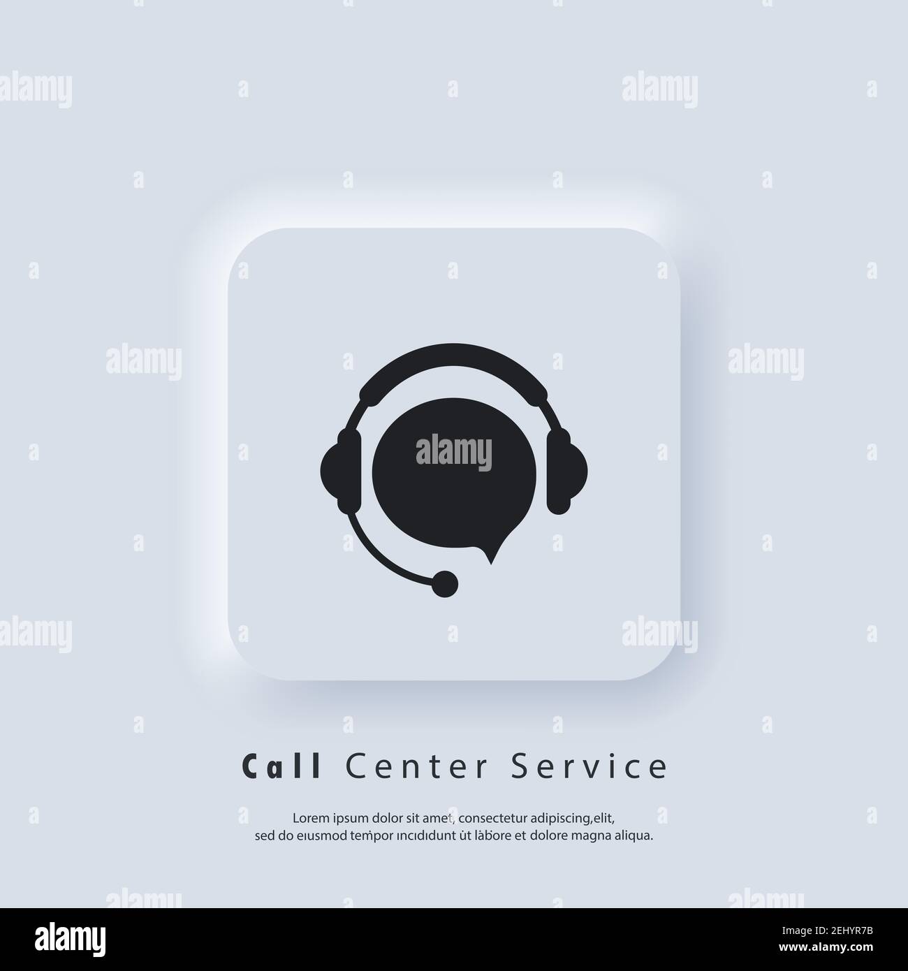 Support icon. Call center service icon. Support with speech bubble ...