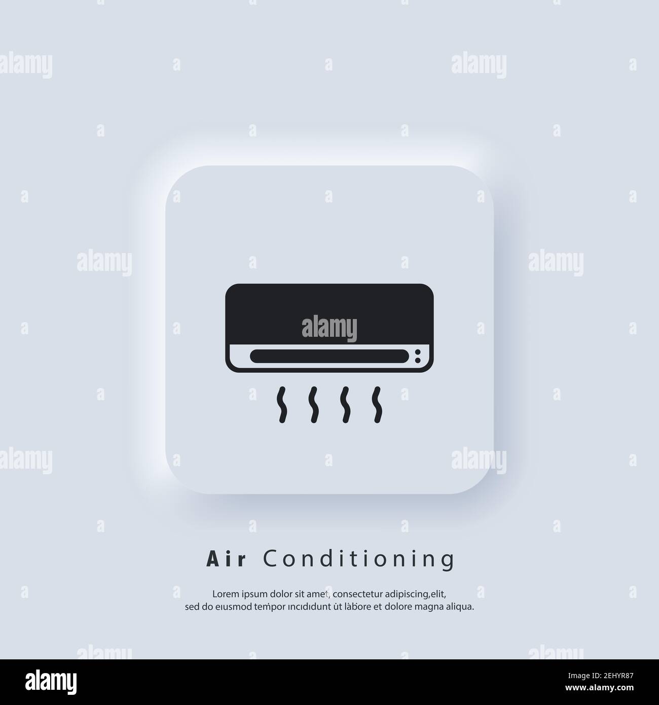 Air Conditioner Icon Air Conditioning Vector Ui Icon Neumorphic Ui Ux White User Interface