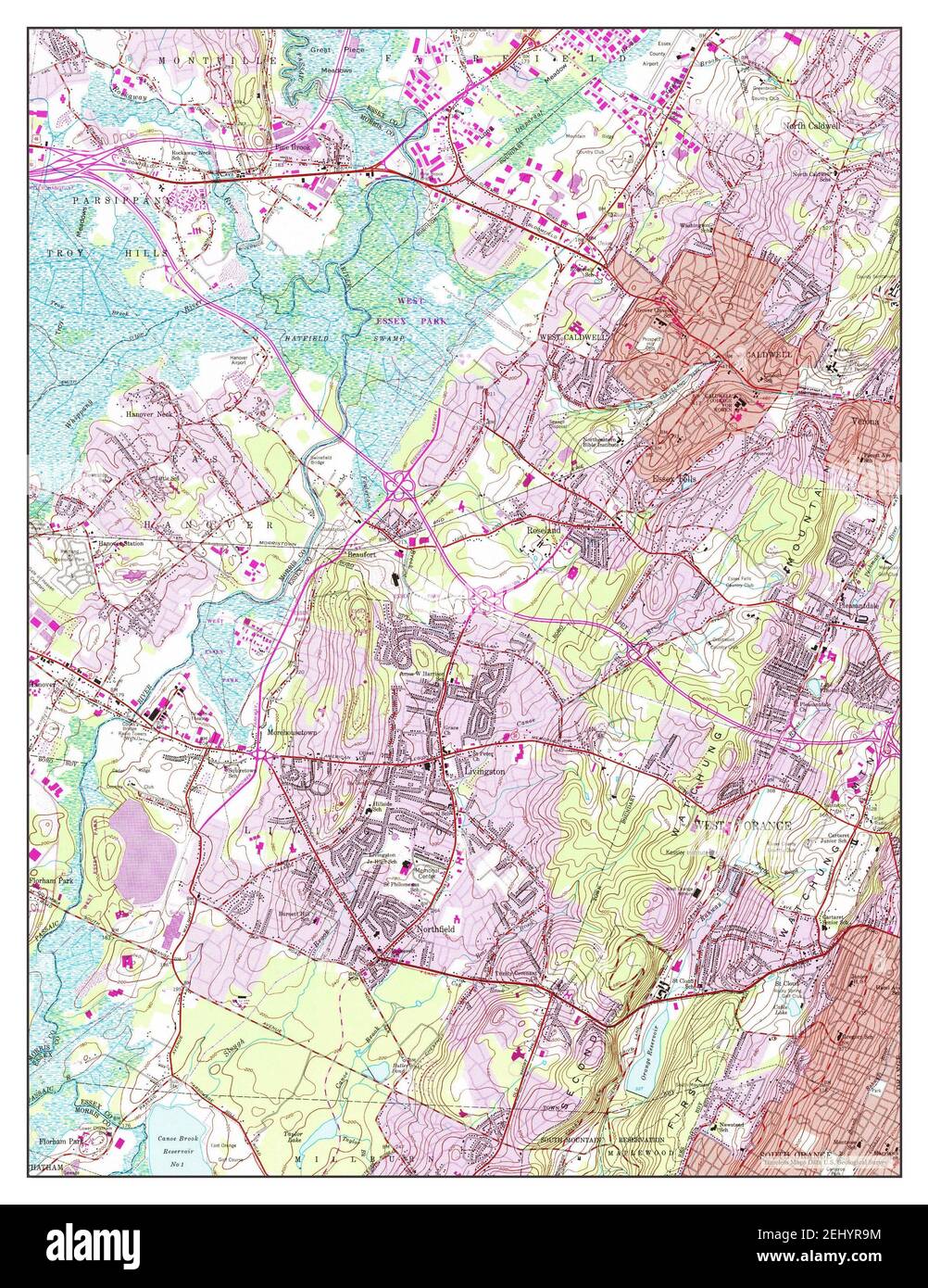 Map of caldwell new jersey hi-res stock photography and images - Alamy