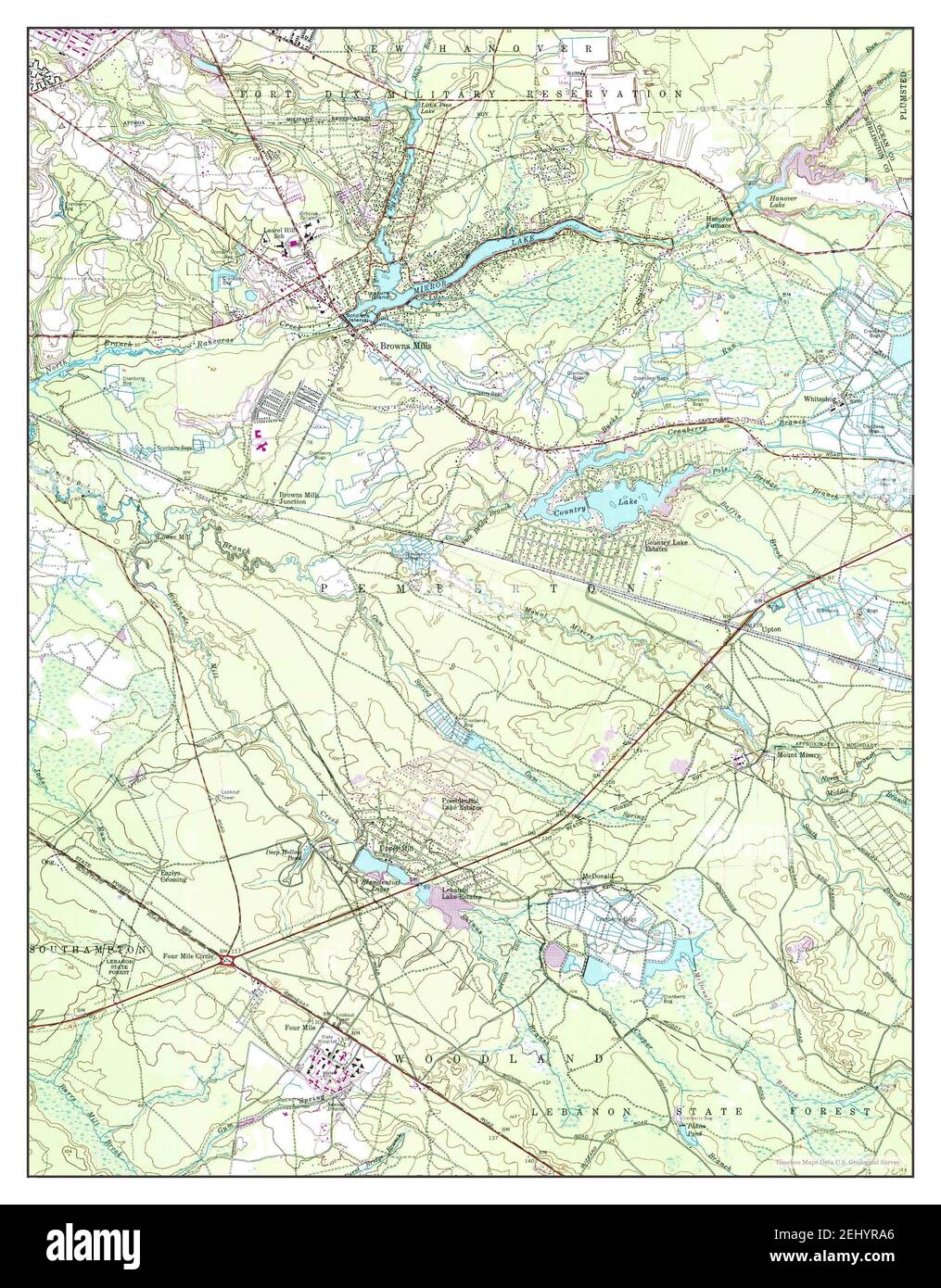 Map of browns mills hi-res stock photography and images - Alamy