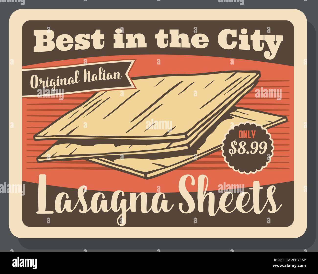 Lasagna lasagne sheet Stock Vector Images - Alamy