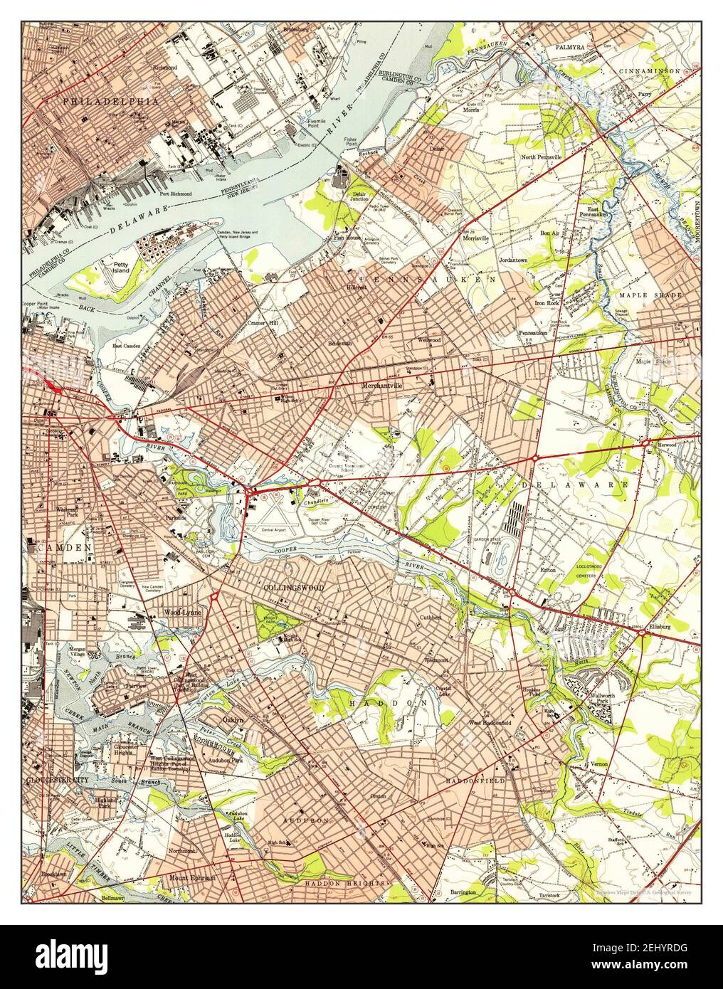 Camden new jersey map hi-res stock photography and images - Alamy