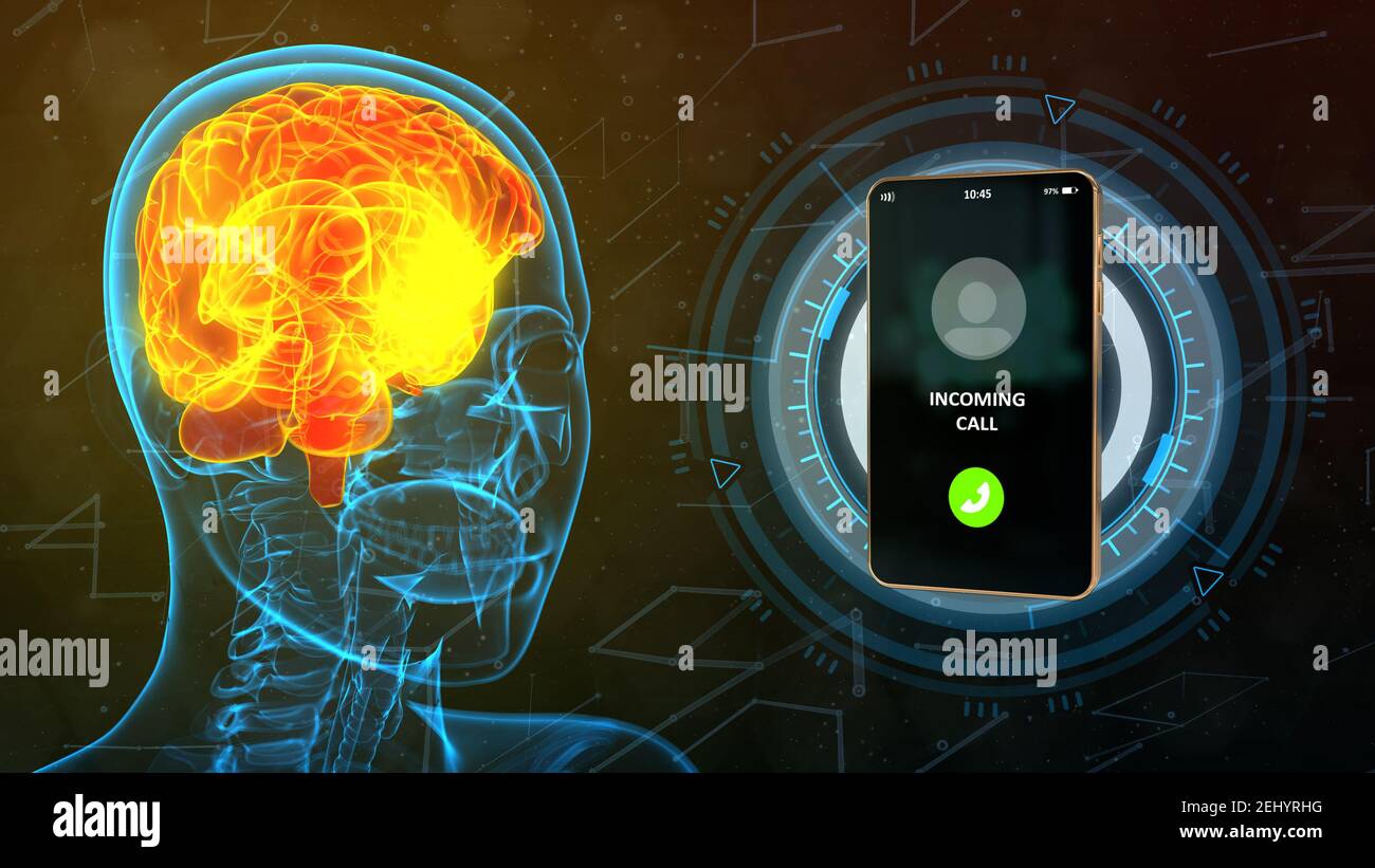 Brain x ray image mobile phone hi-res stock photography and images - Alamy