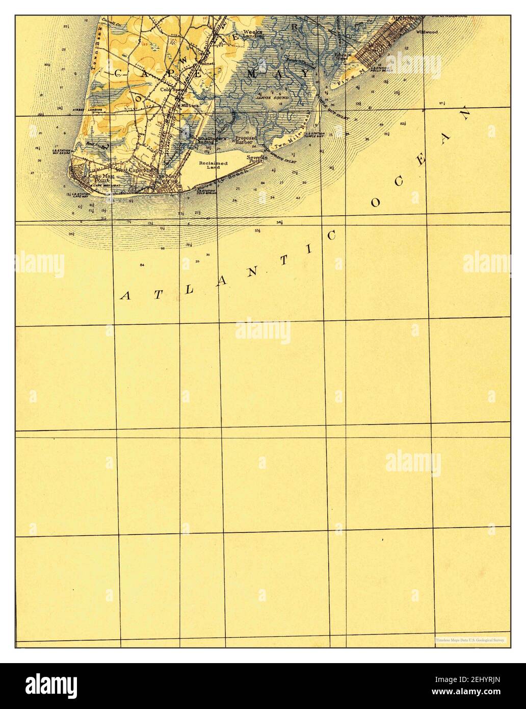 Old map of cape may hi-res stock photography and images - Alamy