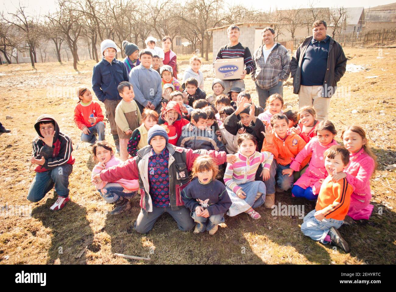 SEREDNIE, UKRAINE - MARCH 09, 2011: poor village survives thanks to ...