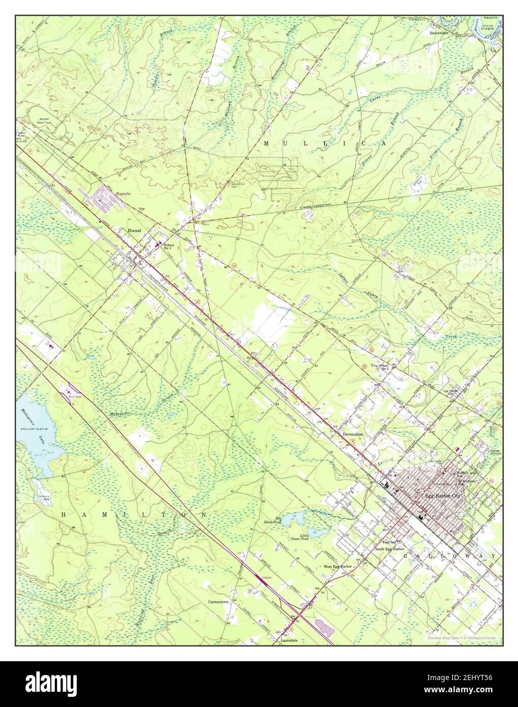 Map of egg harbor city Cut Out Stock Images & Pictures - Alamy