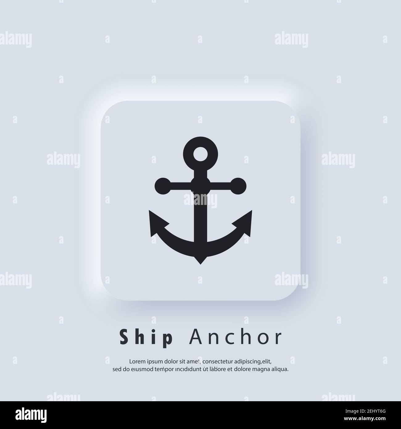 Ship anchor icon. Boat, nautical, maritime symbol. Ship anchor logo ...