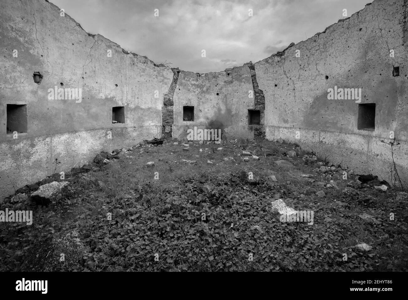Old ruined structure with several niches Stock Photo - Alamy