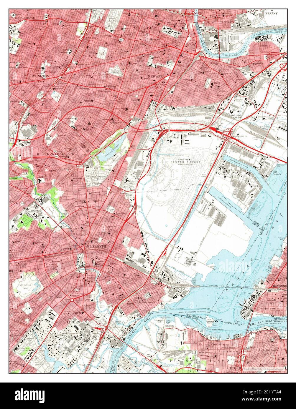 Map of elizabeth new jersey hi-res stock photography and images - Alamy