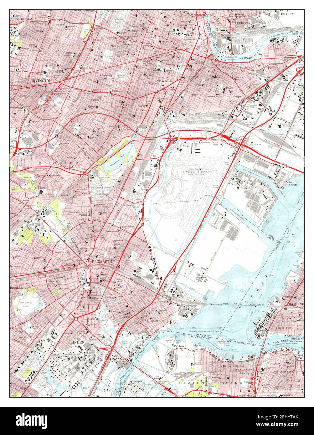 Elizabeth new jersey map hi-res stock photography and images - Alamy