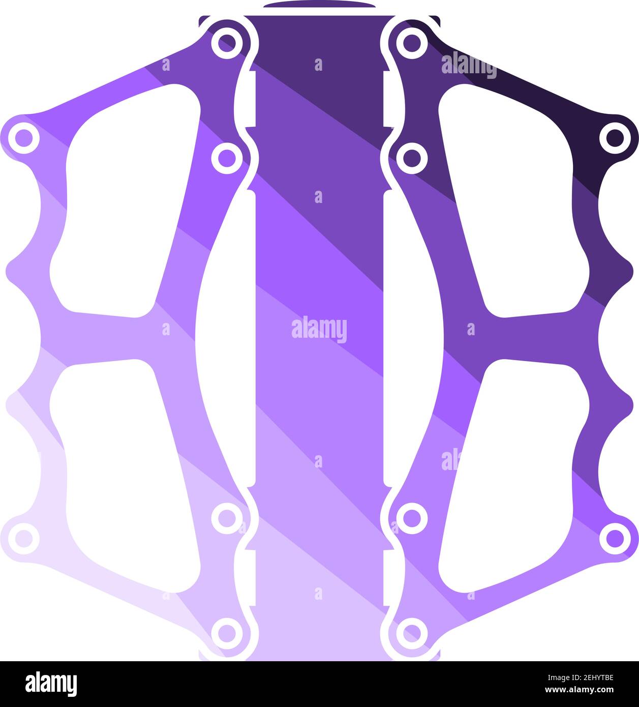 Bike Pedal Icon. Flat Color Ladder Design. Vector Illustration Stock ...