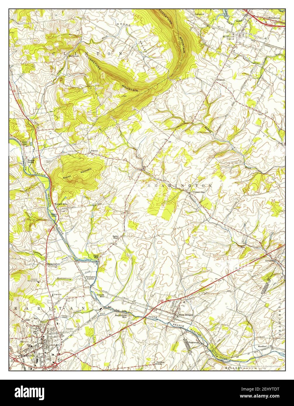 Map of flemington new jersey Cut Out Stock Images & Pictures - Alamy