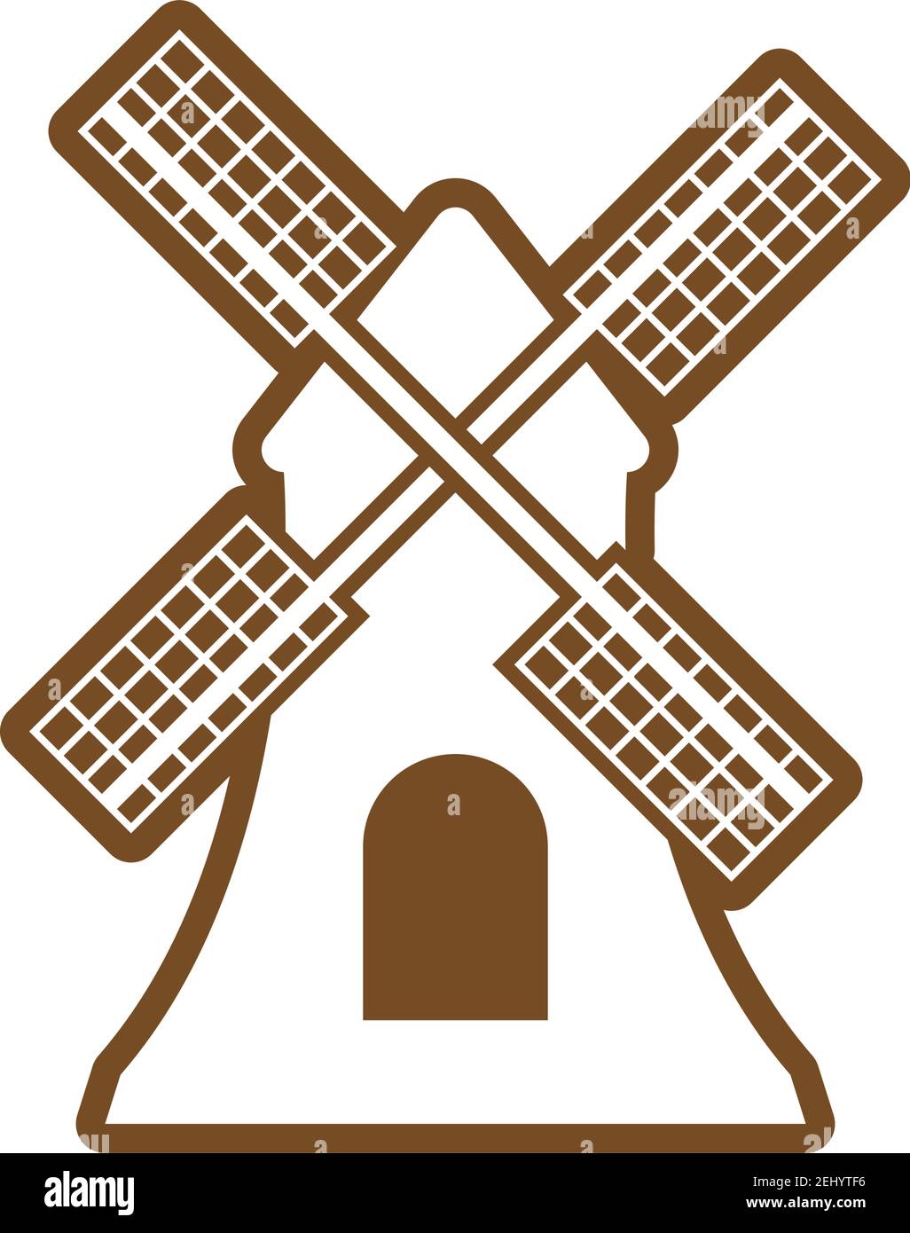 Old mill vector logo design hi-res stock photography and images - Alamy