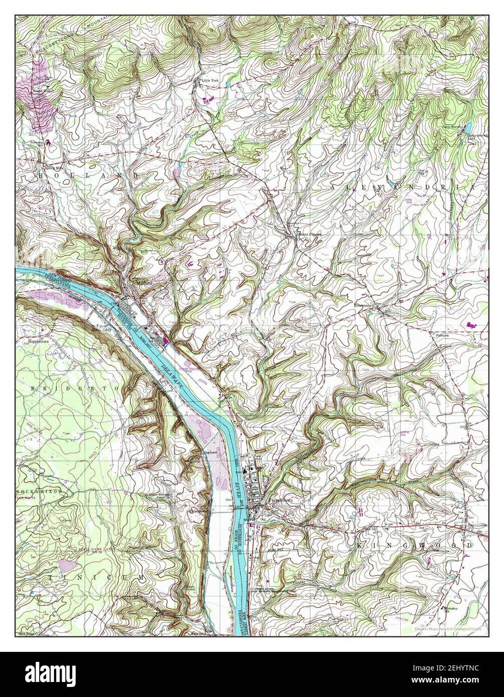 Map of frenchtown hi-res stock photography and images - Alamy