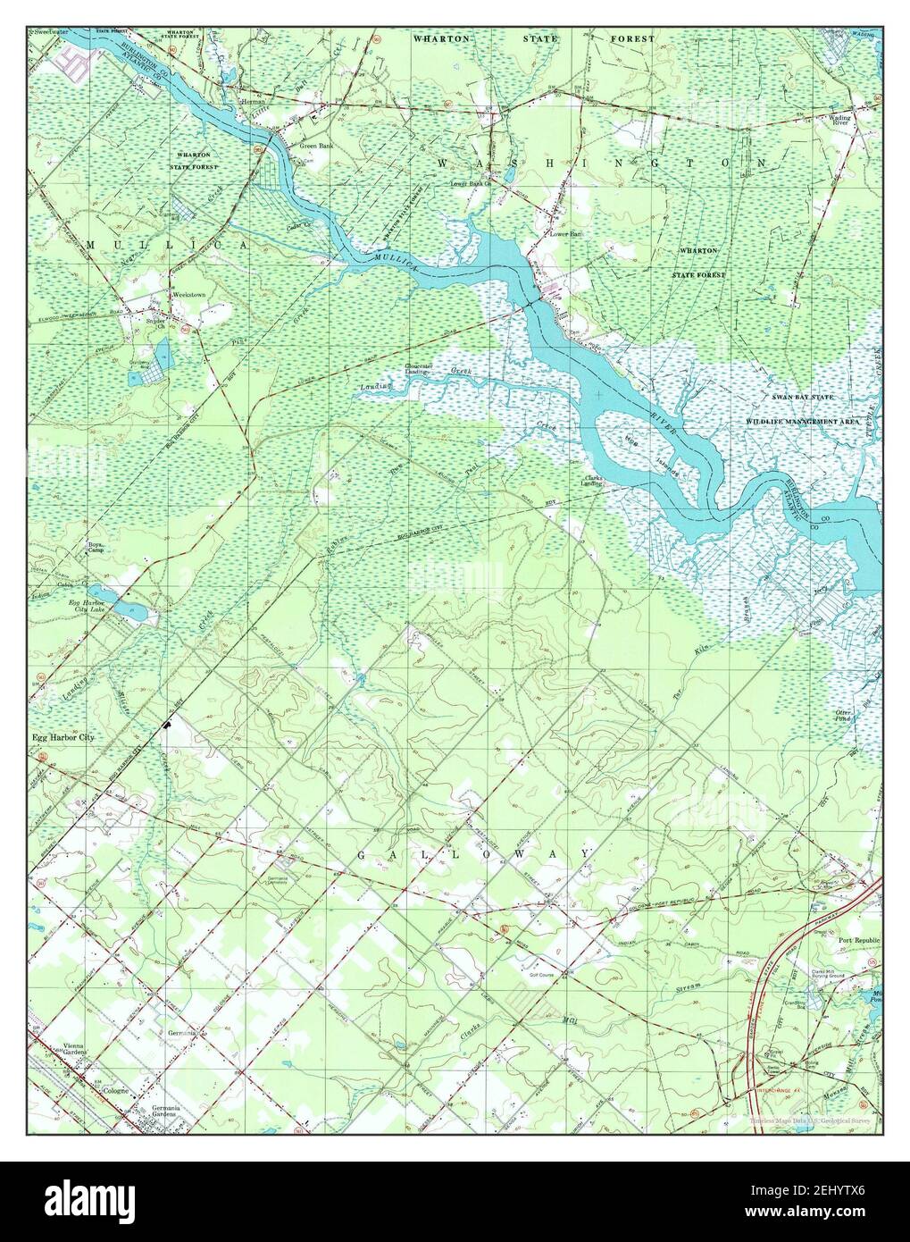 Map of green bank new jersey hi-res stock photography and images - Alamy