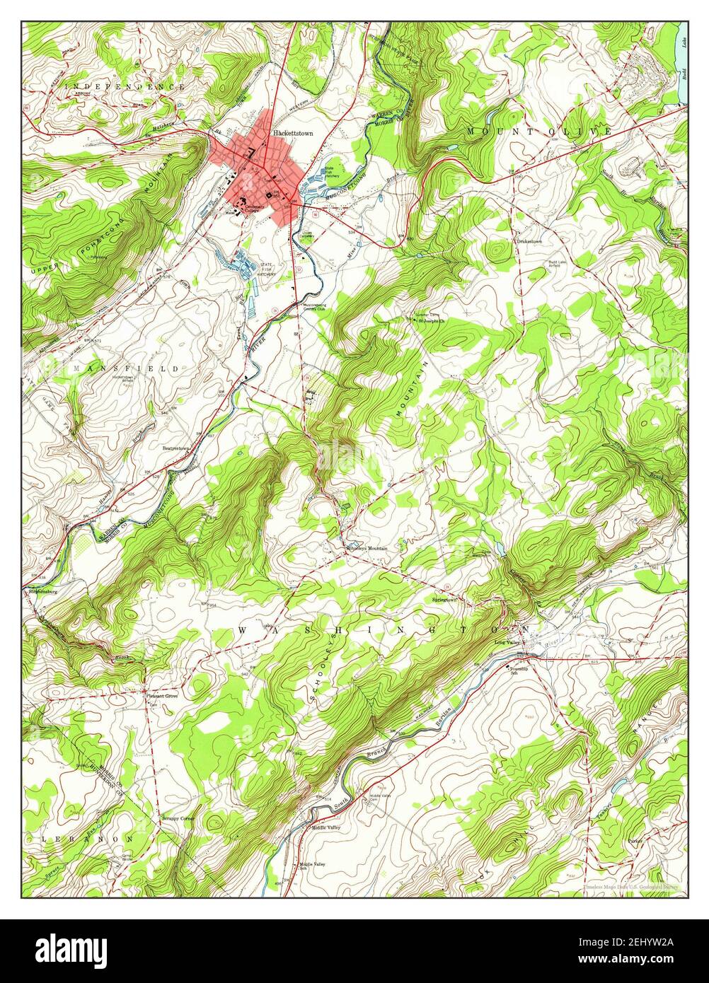 Map of hackettstown hi-res stock photography and images - Alamy