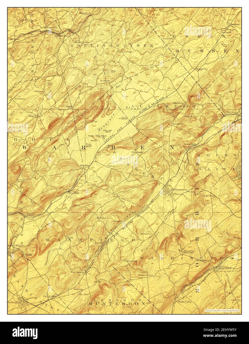 Map of hackettstown hi-res stock photography and images - Alamy