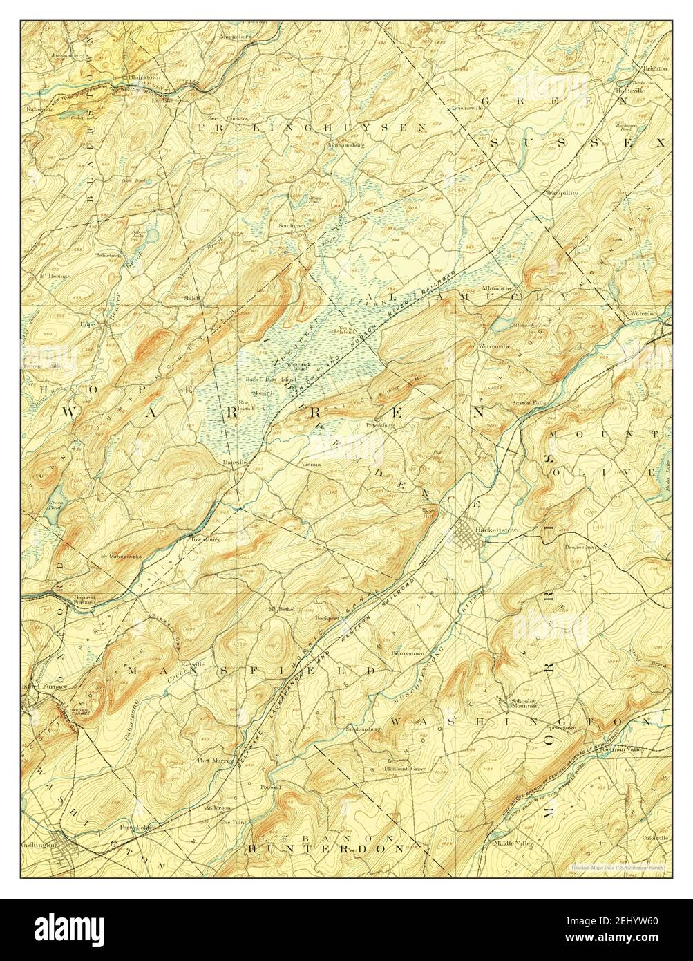 Map of hackettstown Cut Out Stock Images & Pictures - Alamy