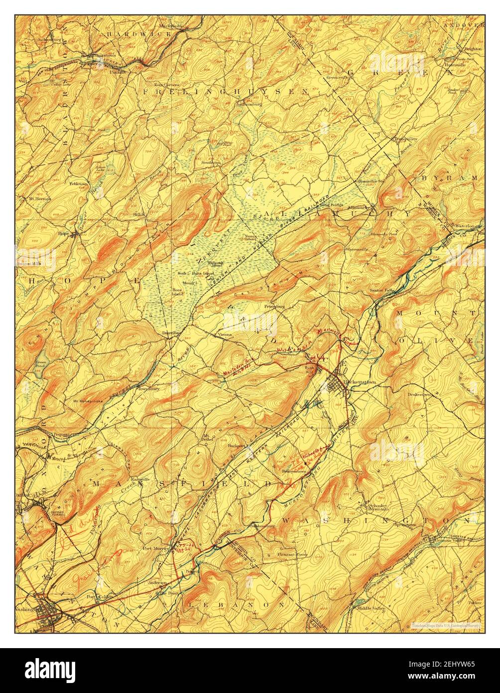 Map of hackettstown hi-res stock photography and images - Alamy