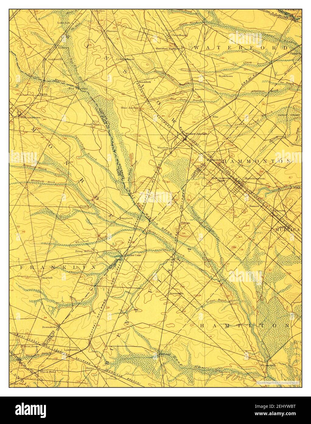Map of hammonton new jersey hi-res stock photography and images - Alamy