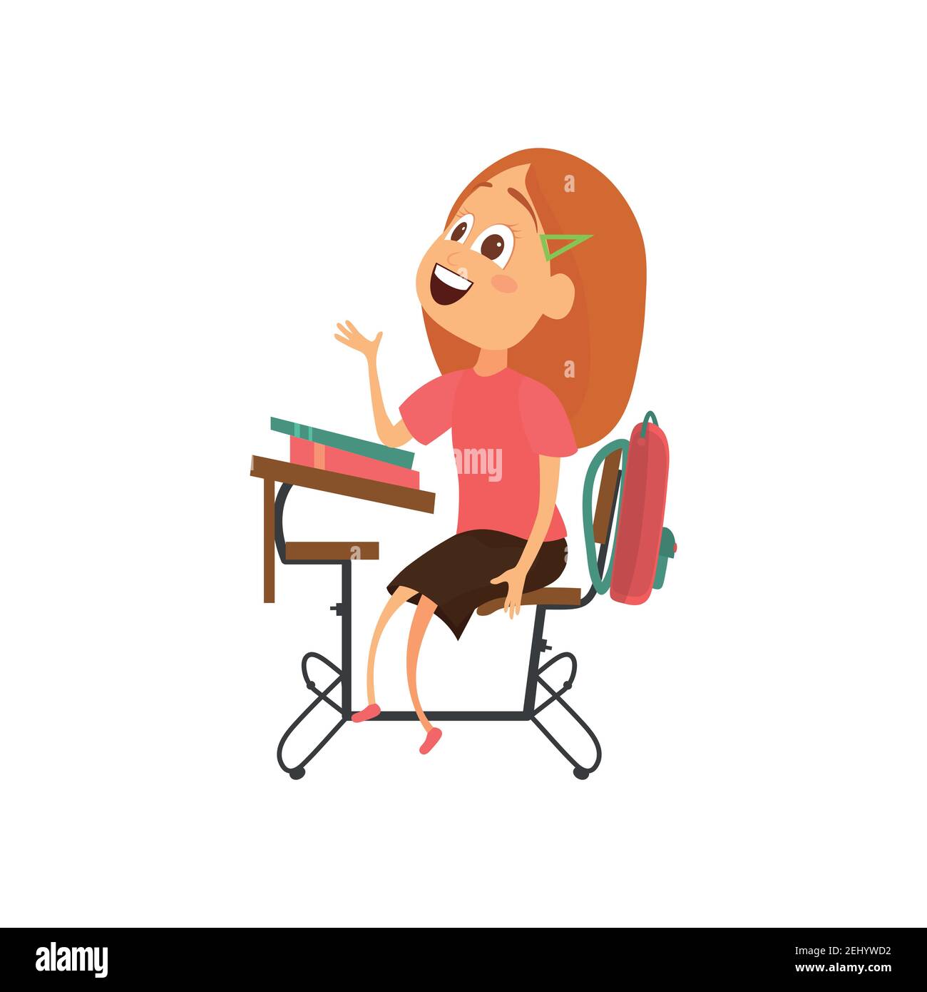 Child raise hand class Stock Vector Images - Alamy