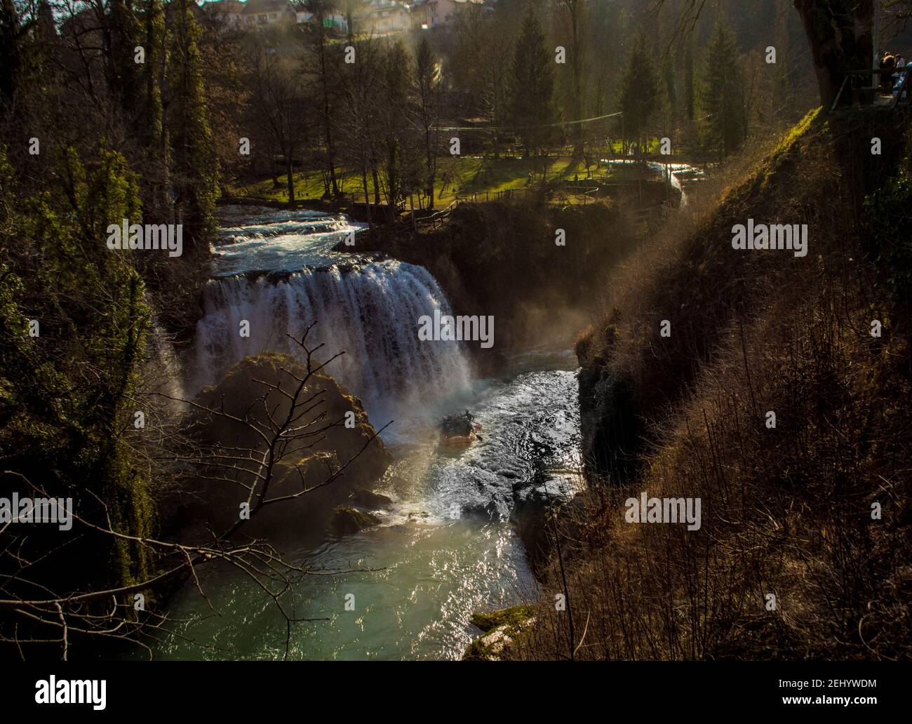 Rastoke village, rafting on Korana river Stock Photo - Alamy