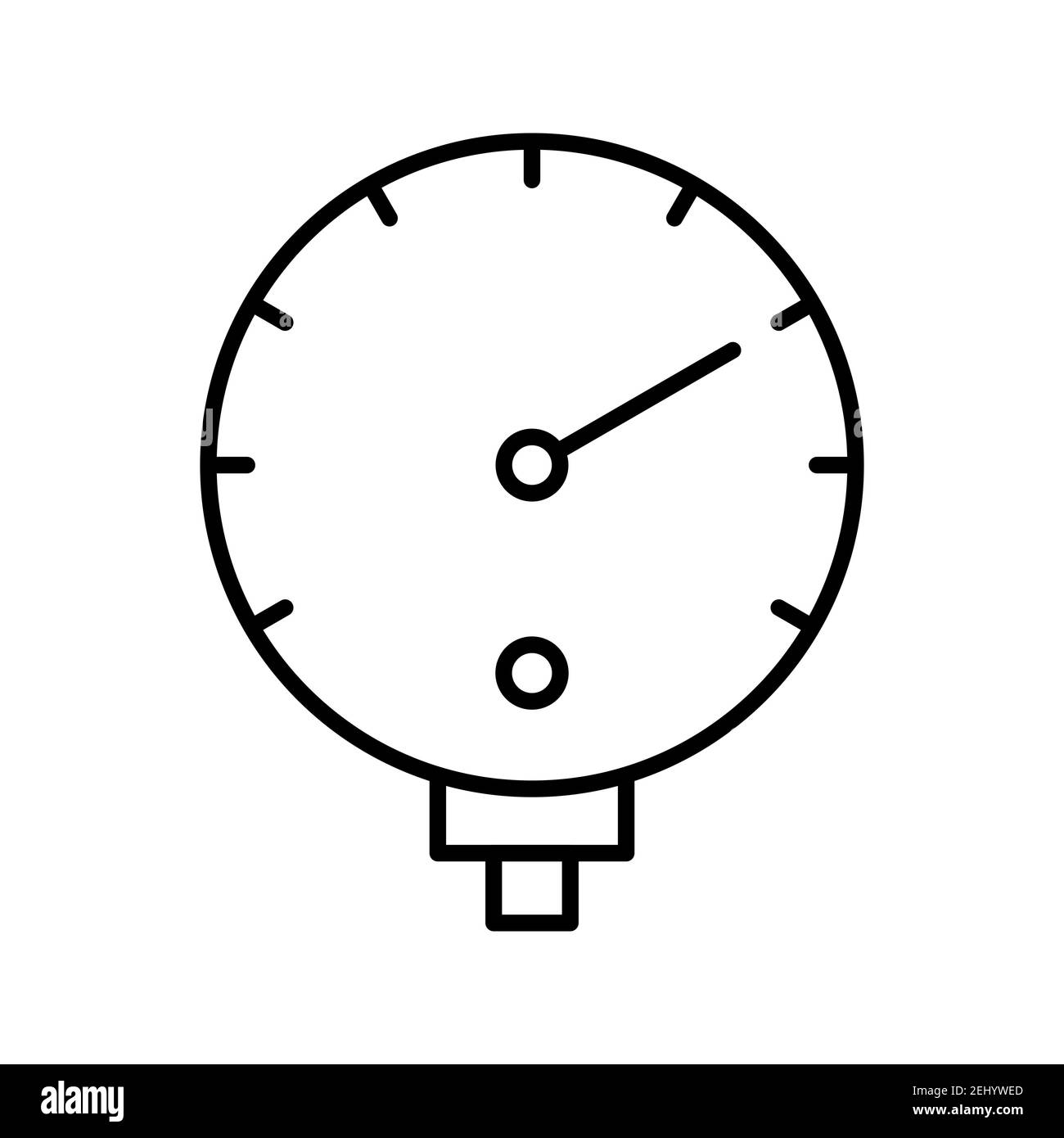 Illustration of pressure gauge line vector icon isolated on white ...