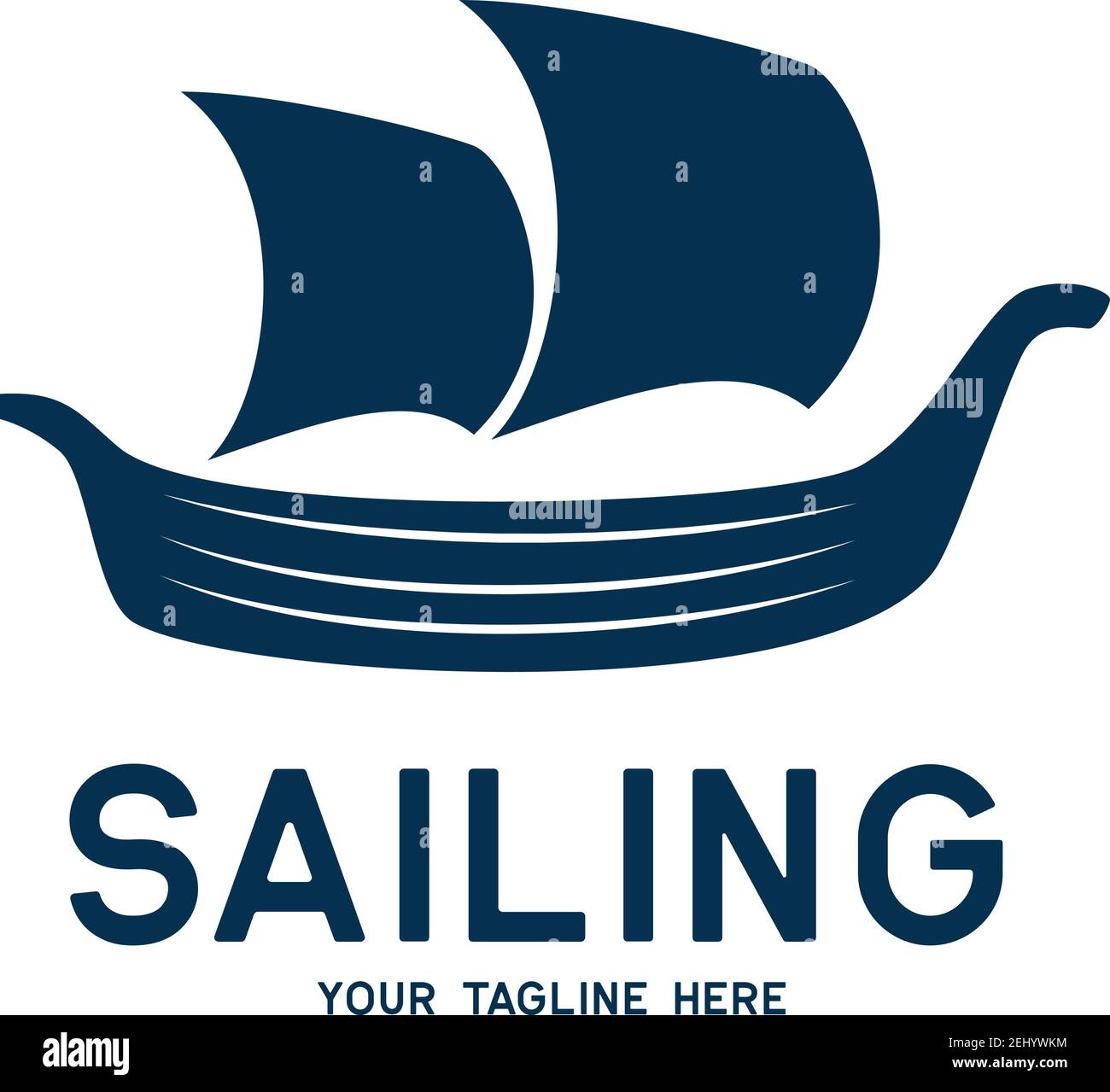 sailing logo on white background, vector illustration Stock Vector ...