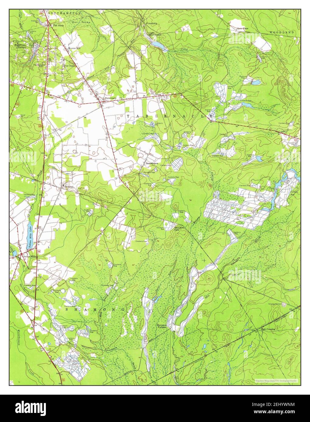 Indian Mills, New Jersey, map 1957, 1:24000, United States of America ...
