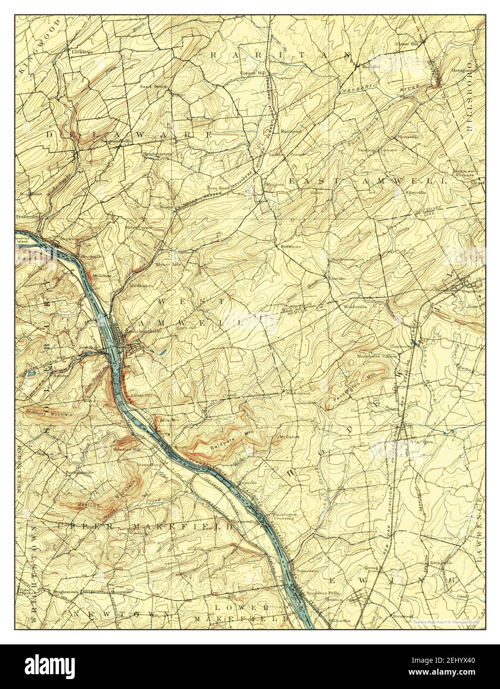 Lambertville new jersey map hi-res stock photography and images - Alamy