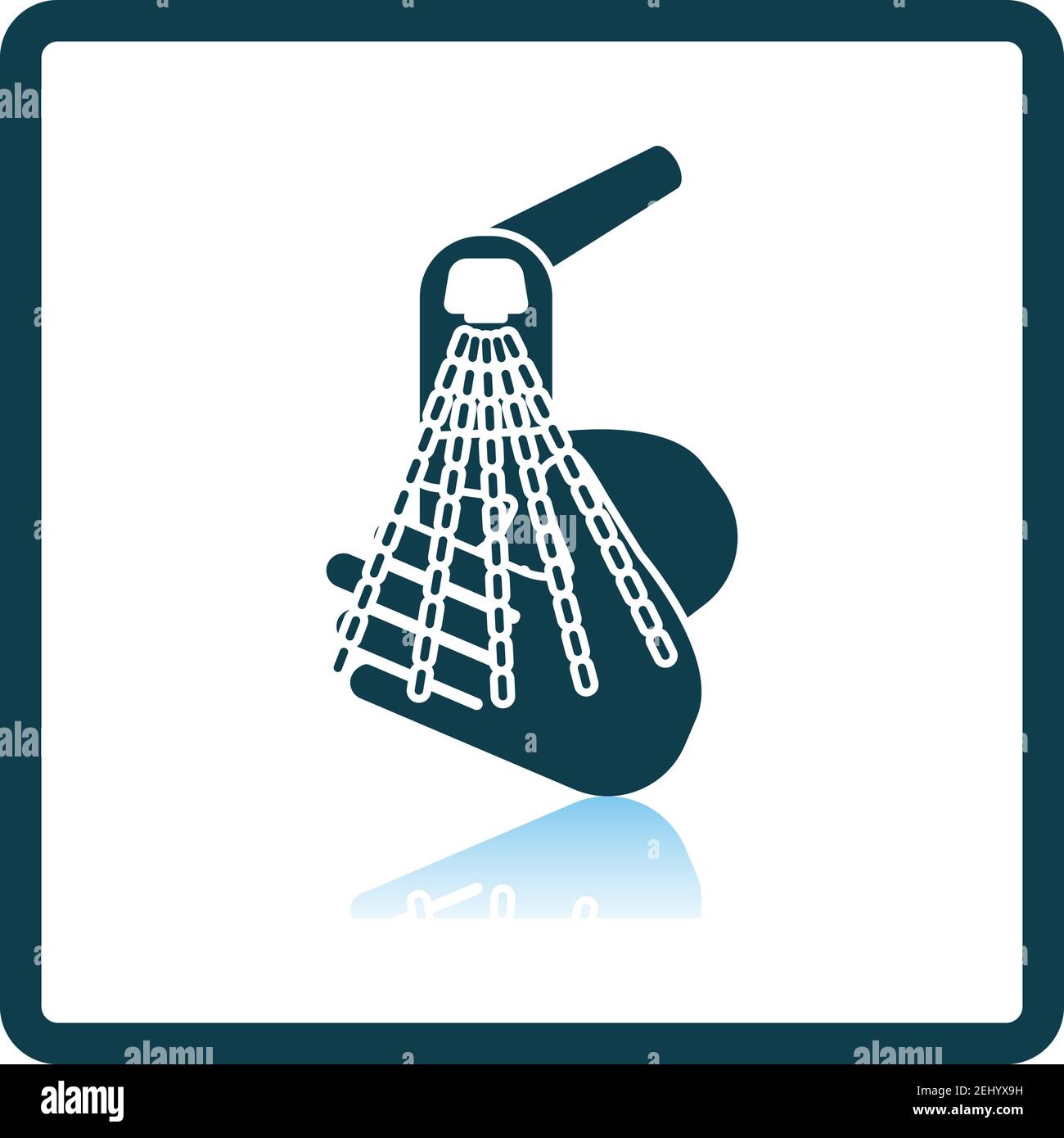 Hand Washing Icon. Square Shadow Reflection Design. Vector Illustration ...