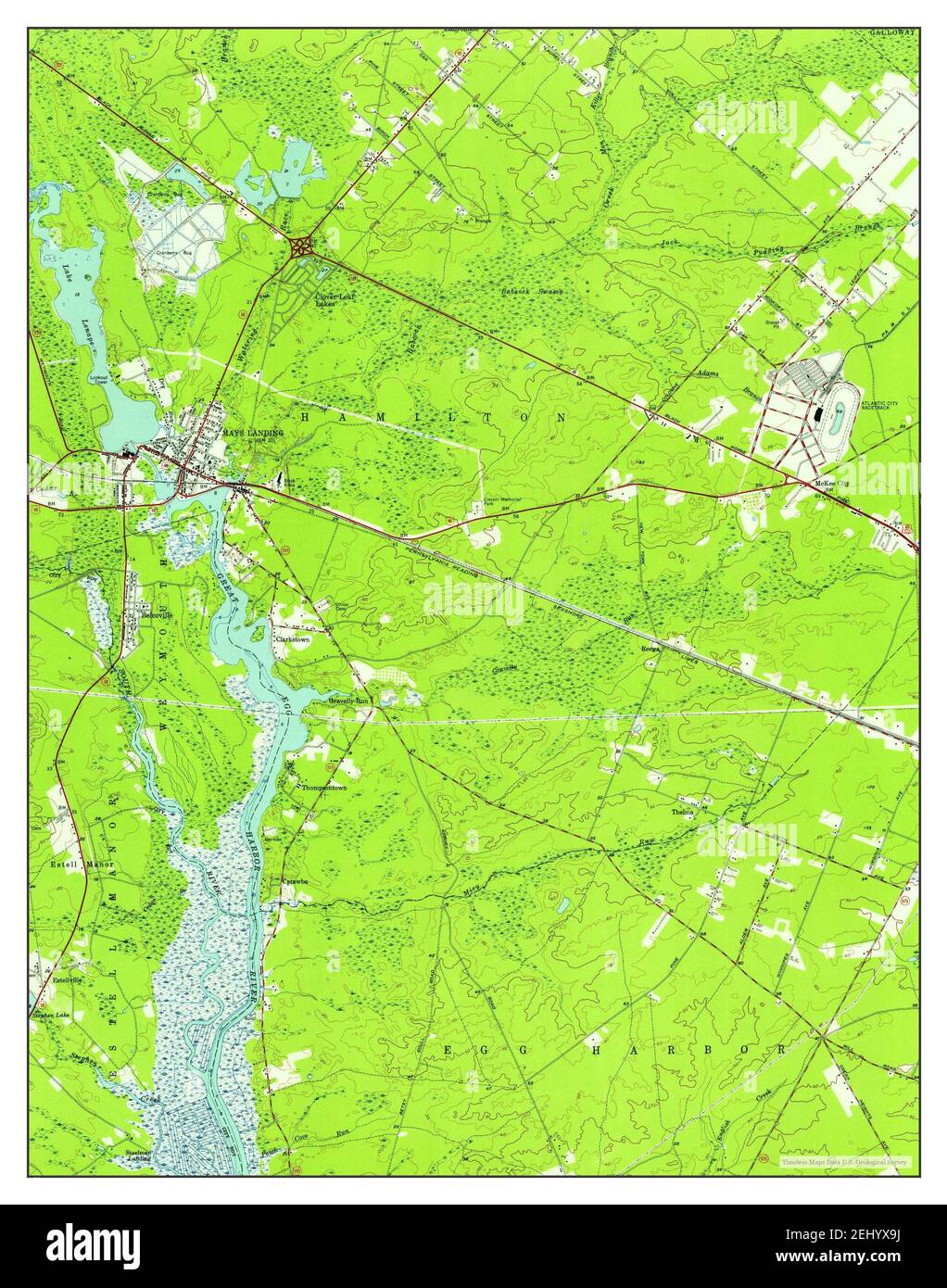 Mays landing map Cut Out Stock Images & Pictures - Alamy